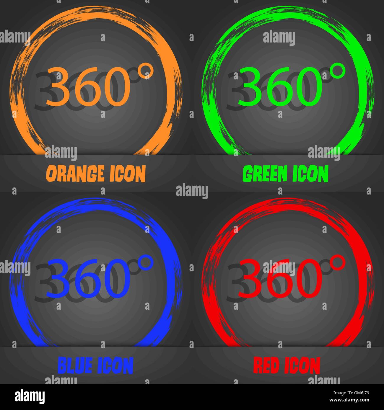 360 degrees icon in Stock Vector Images - Alamy