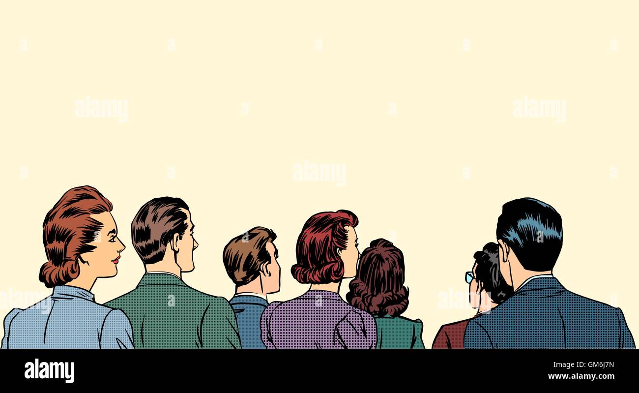 Vintage spectators Stock Vector Images - Alamy