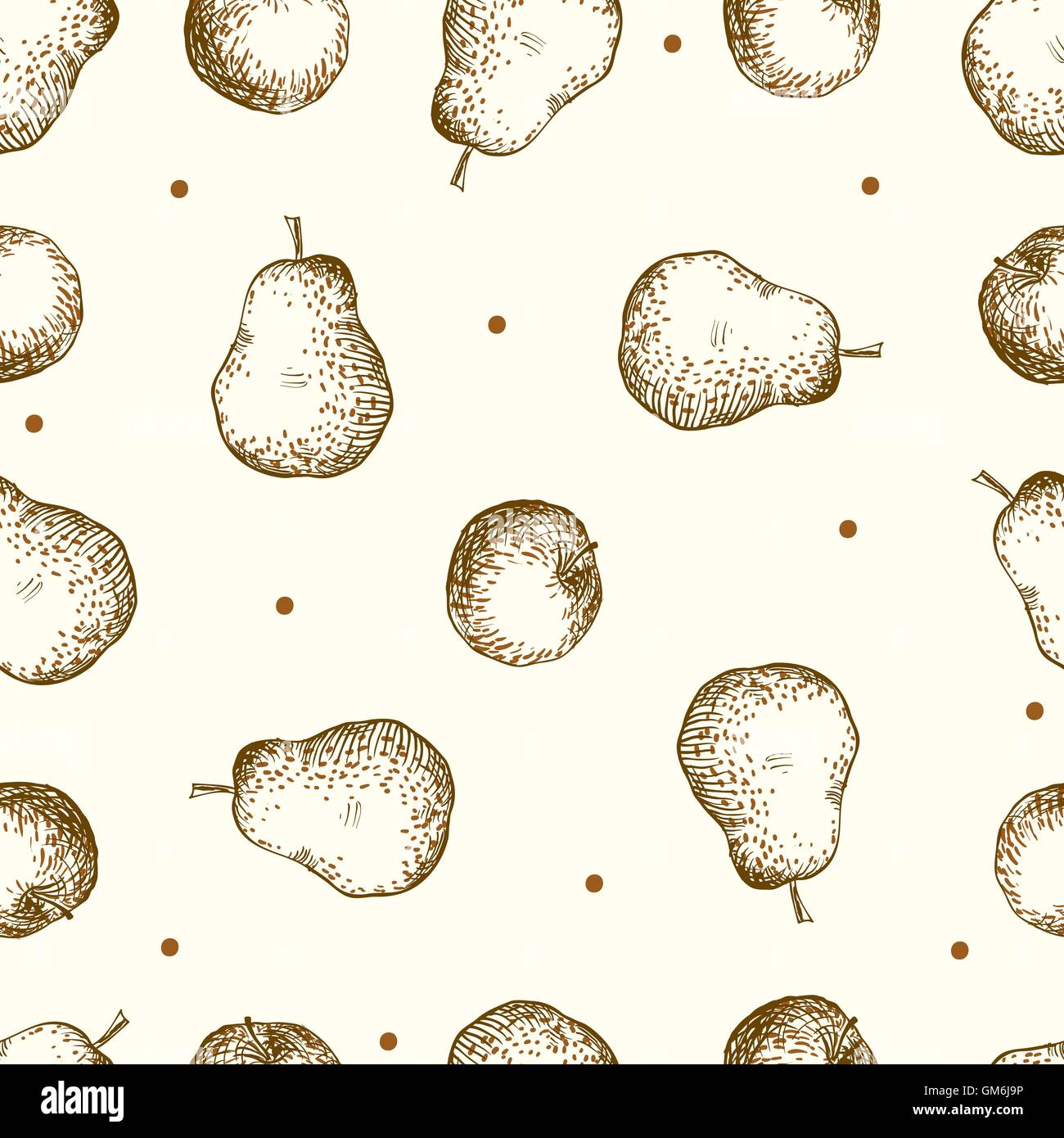 Seamless pattern of pear Stock Vector Images - Alamy