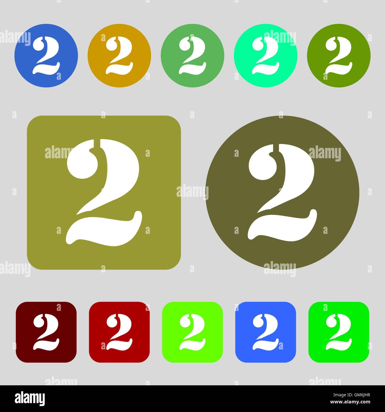 Two 2 buttons Stock Vector Images - Alamy