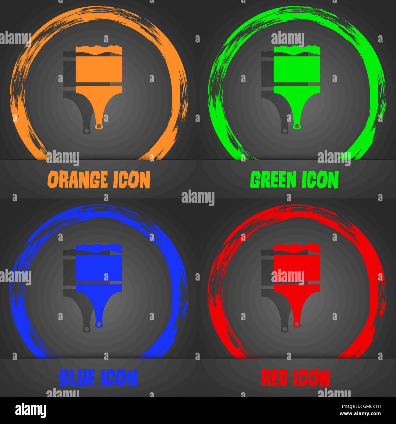 Paint brush sign icon. Artist symbol. Fashionable modern style. In the ...