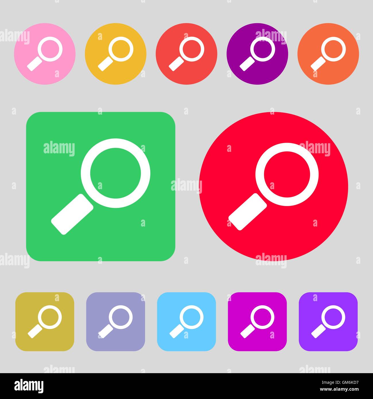 Magnifier glass sign icon. Zoom tool button. Navigation search symbol ...