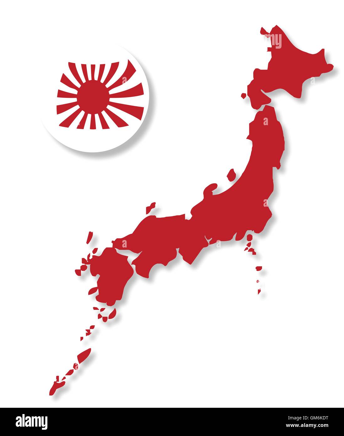 Japan map outline Cut Out Stock Images & Pictures - Alamy