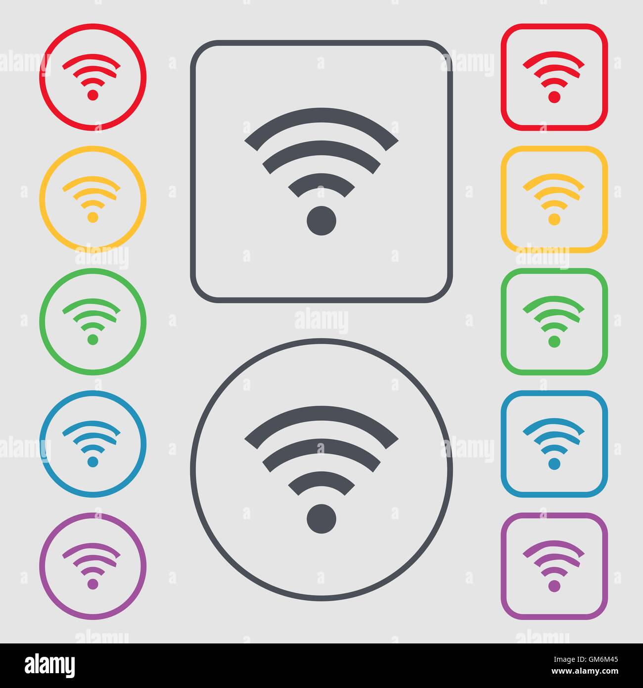 Wifi sign. Wi-fi symbol. Wireless Network icon zone. Symbols on the ...