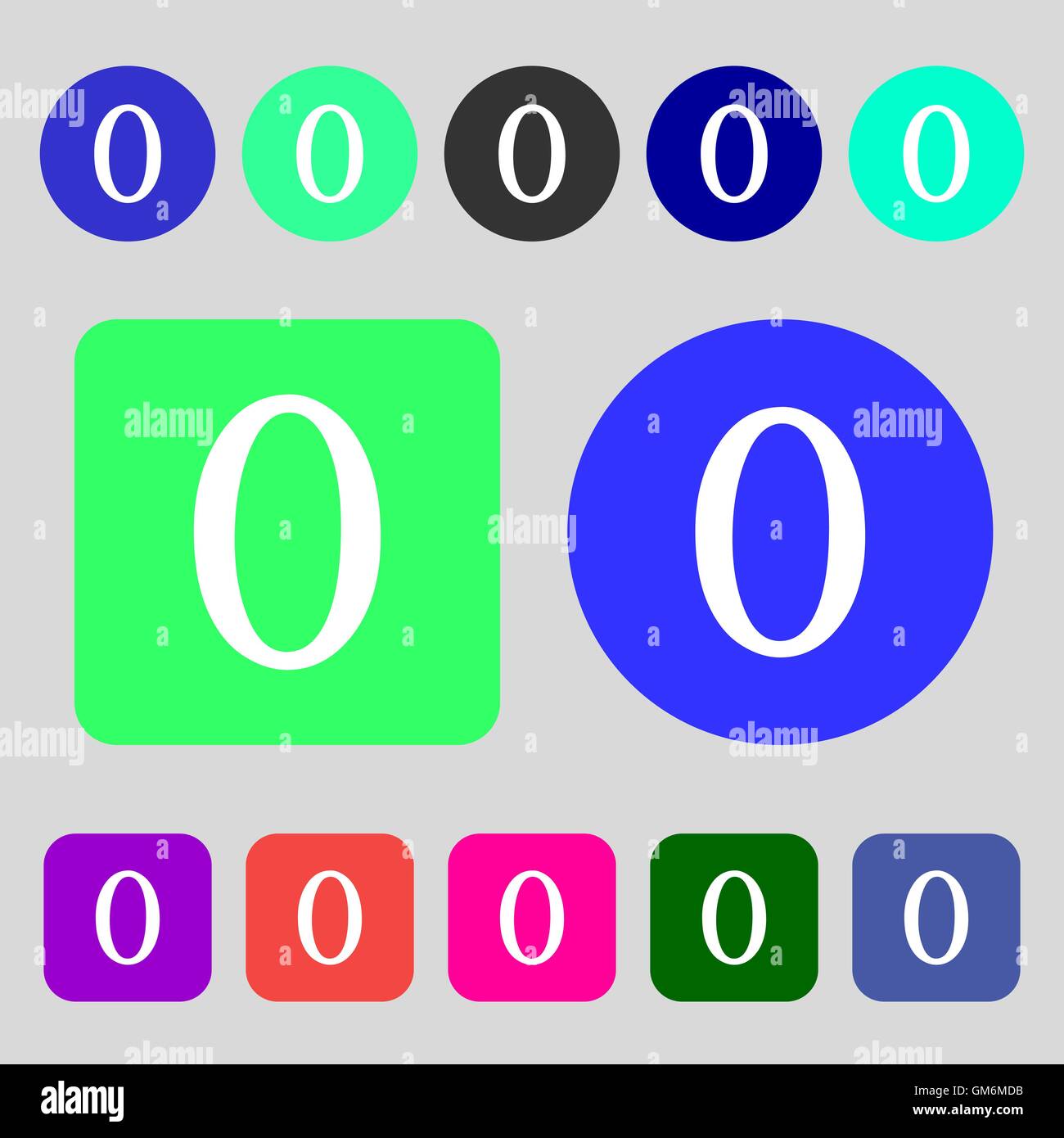 Number 0 12 Stock Vector Images - Alamy