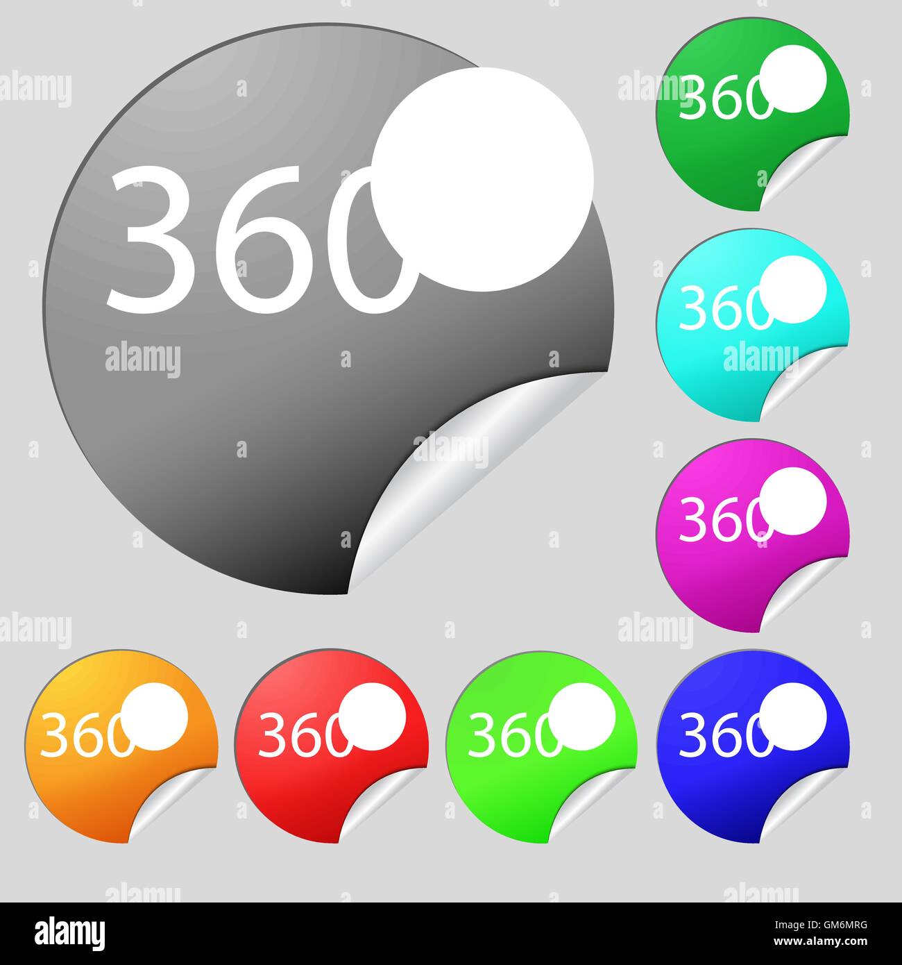 360 icon hi-res stock photography and images - Alamy
