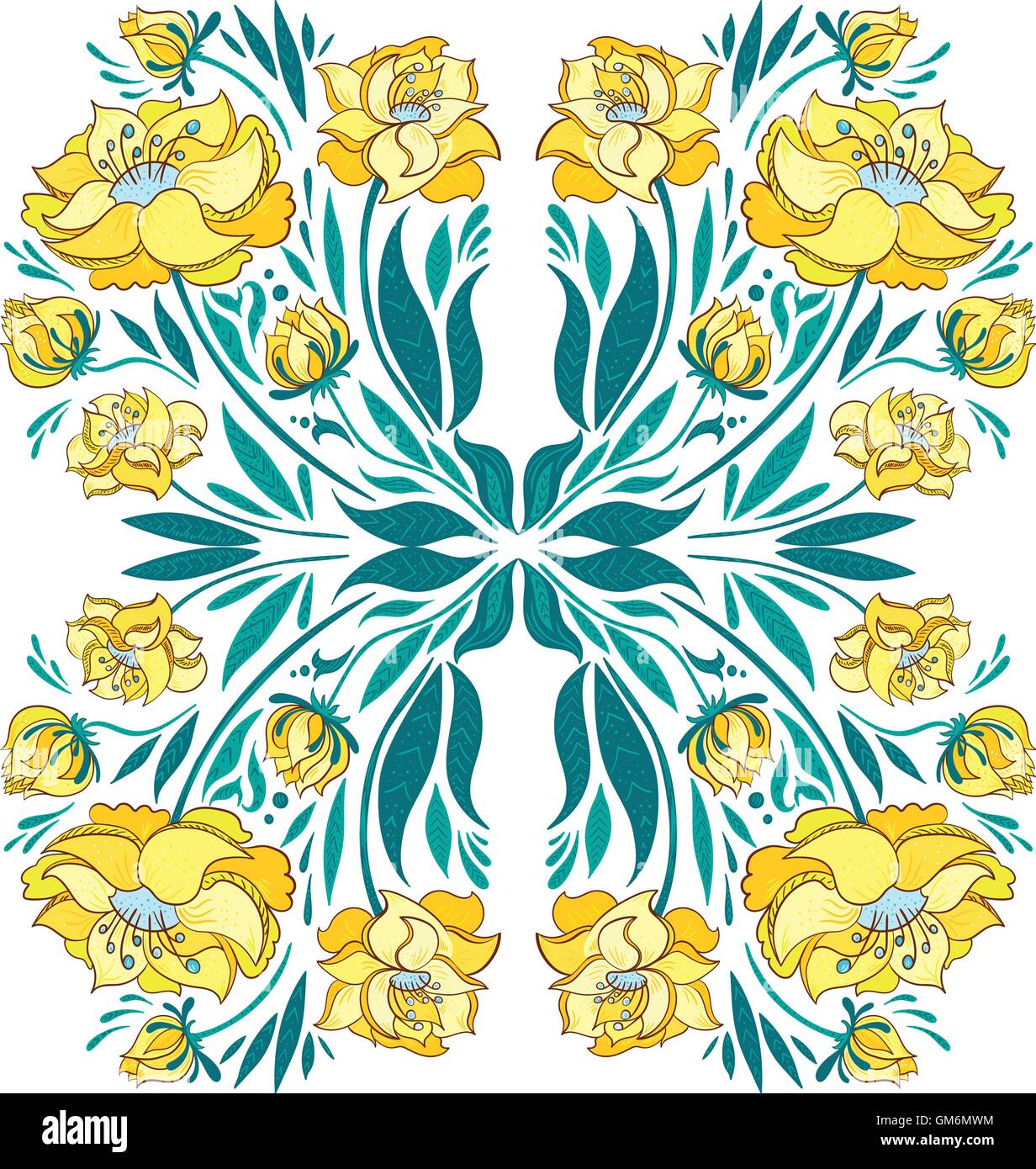 Floral Vector Vignette Stock Vector Image & Art - Alamy