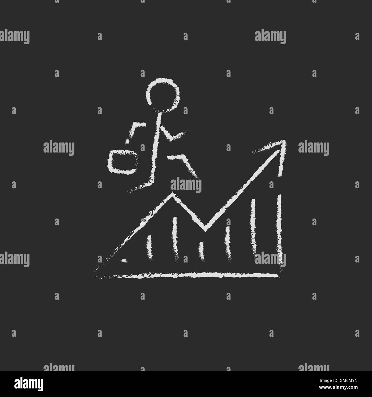 Financial recovery icon drawn in chalk Stock Vector Image & Art - Alamy