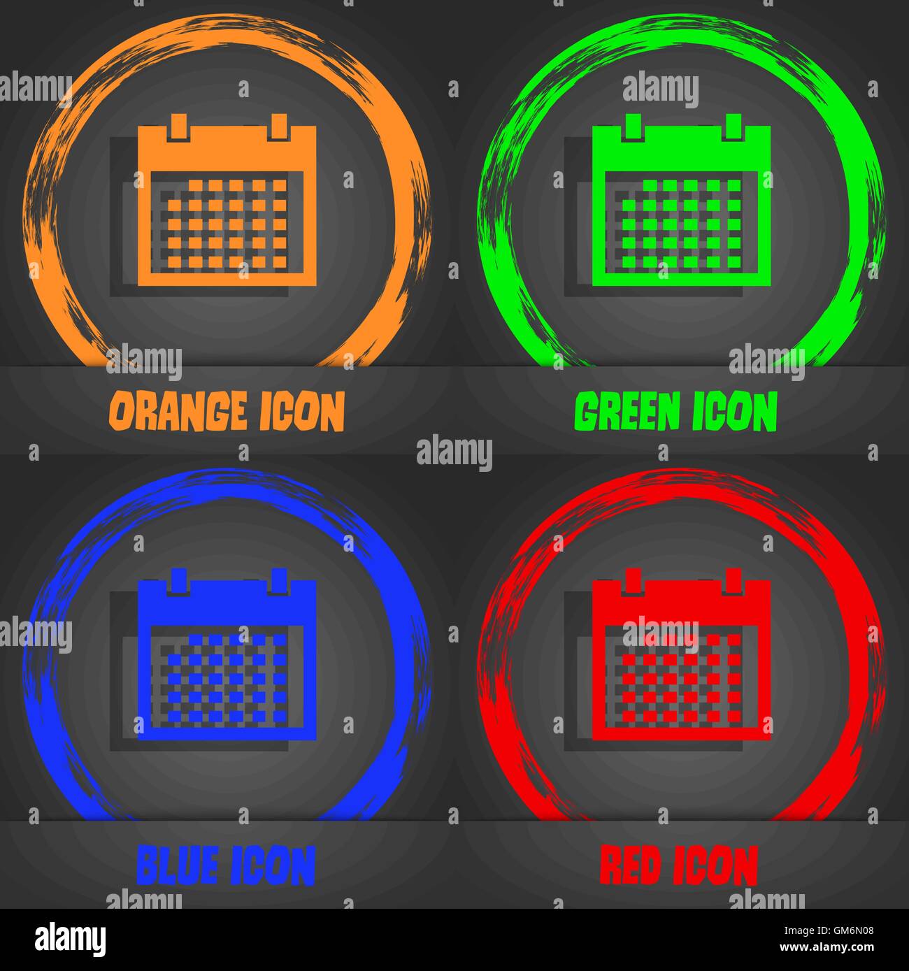 Calendar sign icon. days month symbol. Date button. Fashionable modern ...