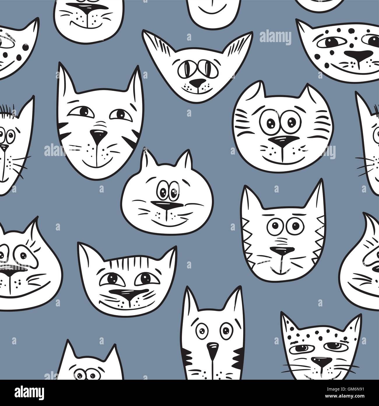 Cats pattern vector Stock Vector Image & Art - Alamy