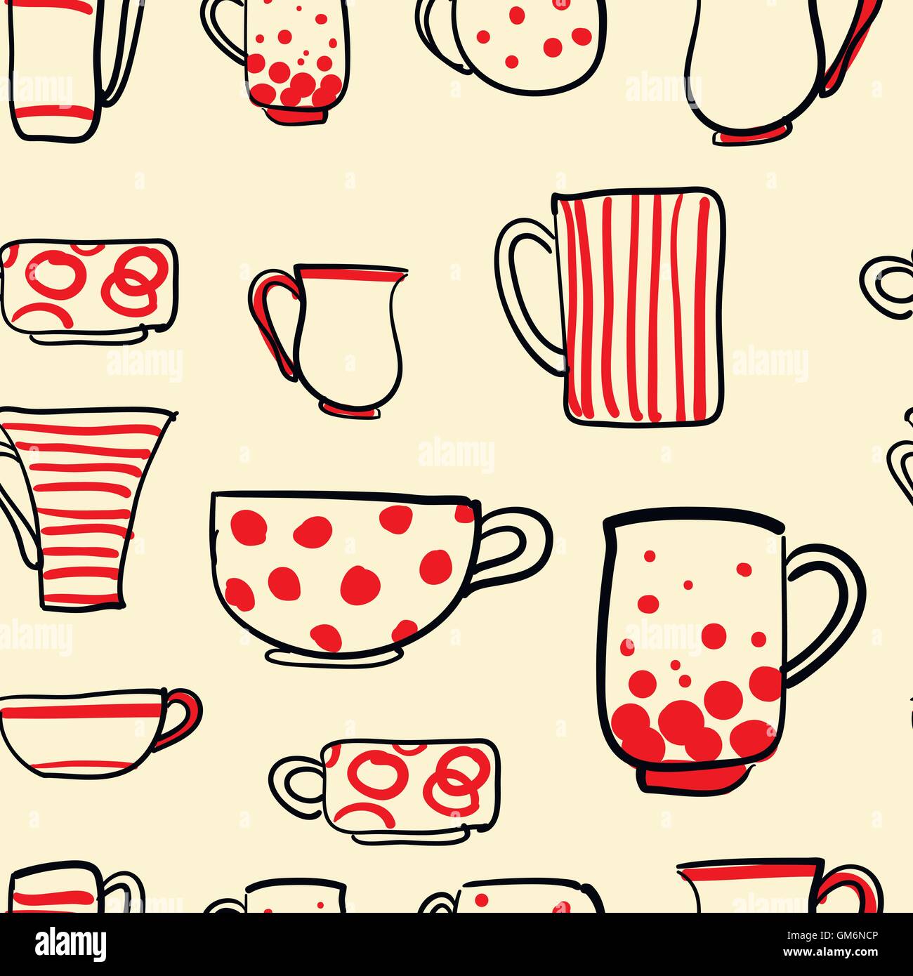 Set cups vector Stock Vector Image & Art - Alamy