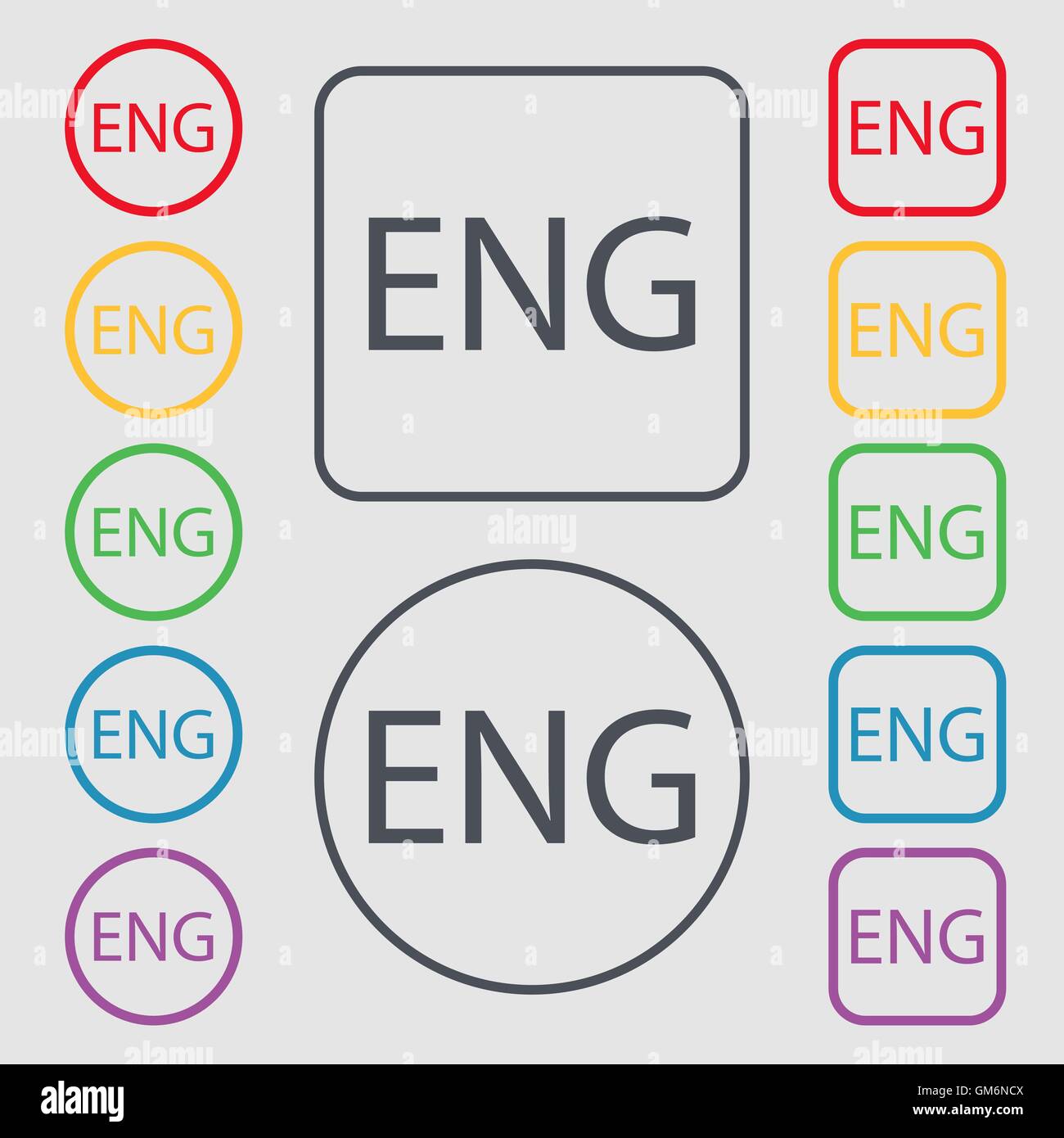 English sign icon. Great Britain symbol. Symbols on the Round and ...