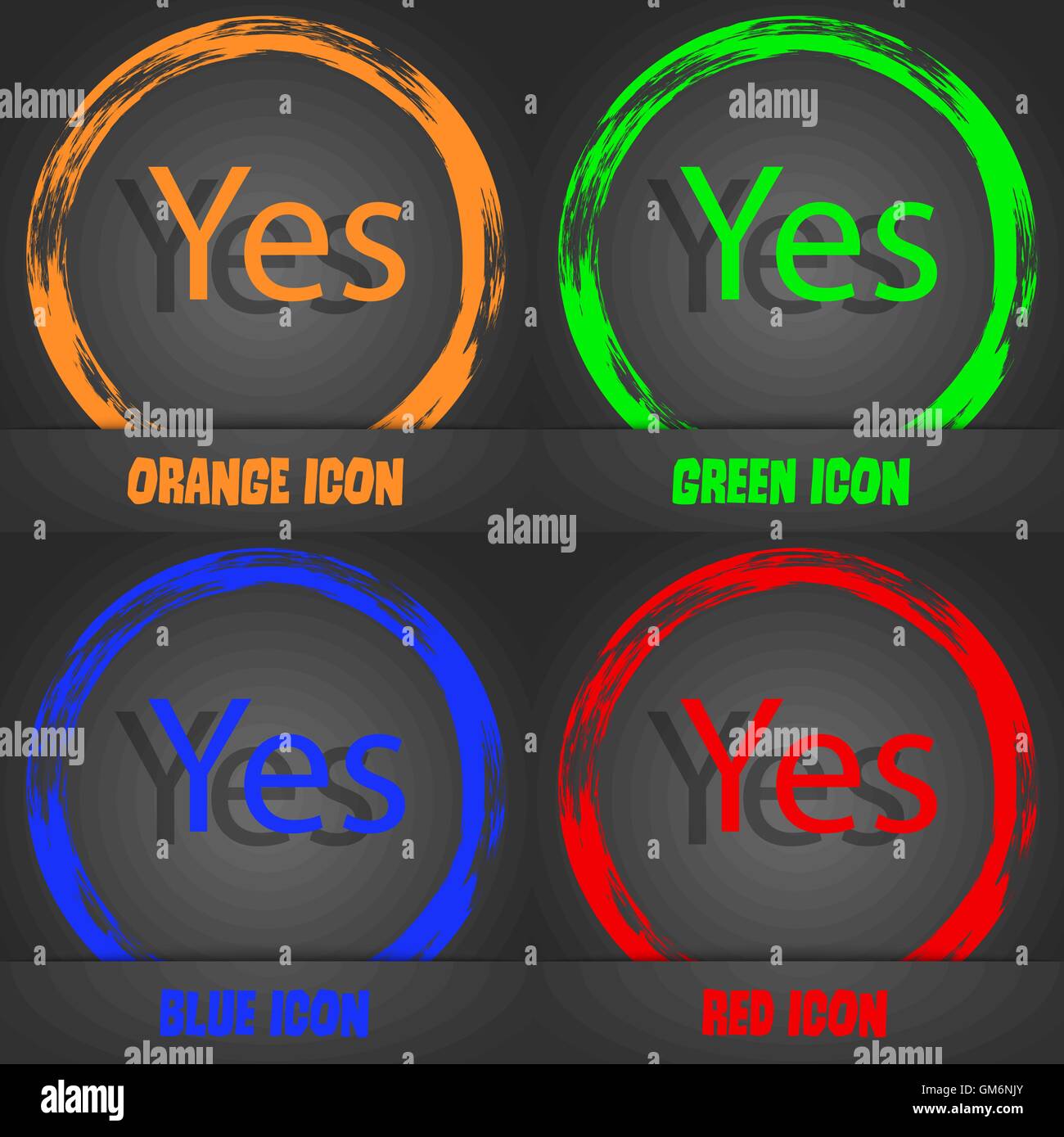 Yes sign icon. Positive check symbol. Fashionable modern style. In the ...