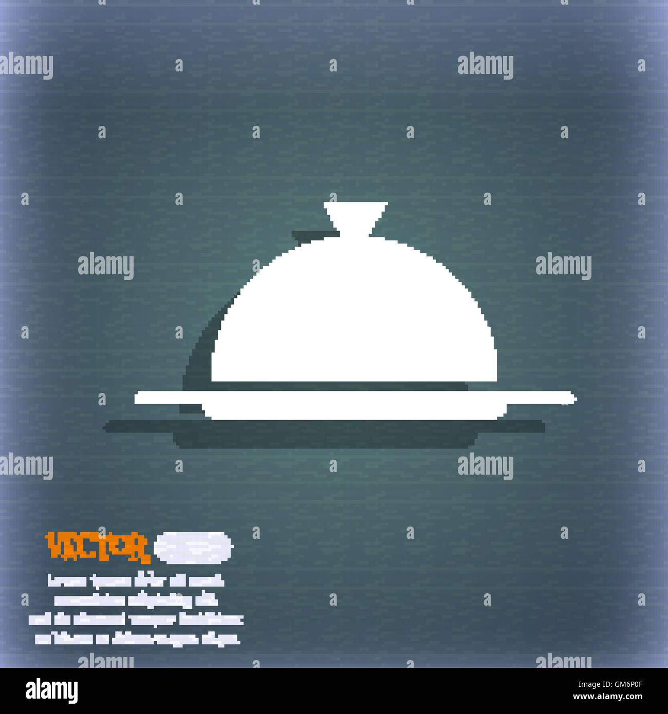 Food platter serving sign icon. Table setting in restaurant symbol. On ...