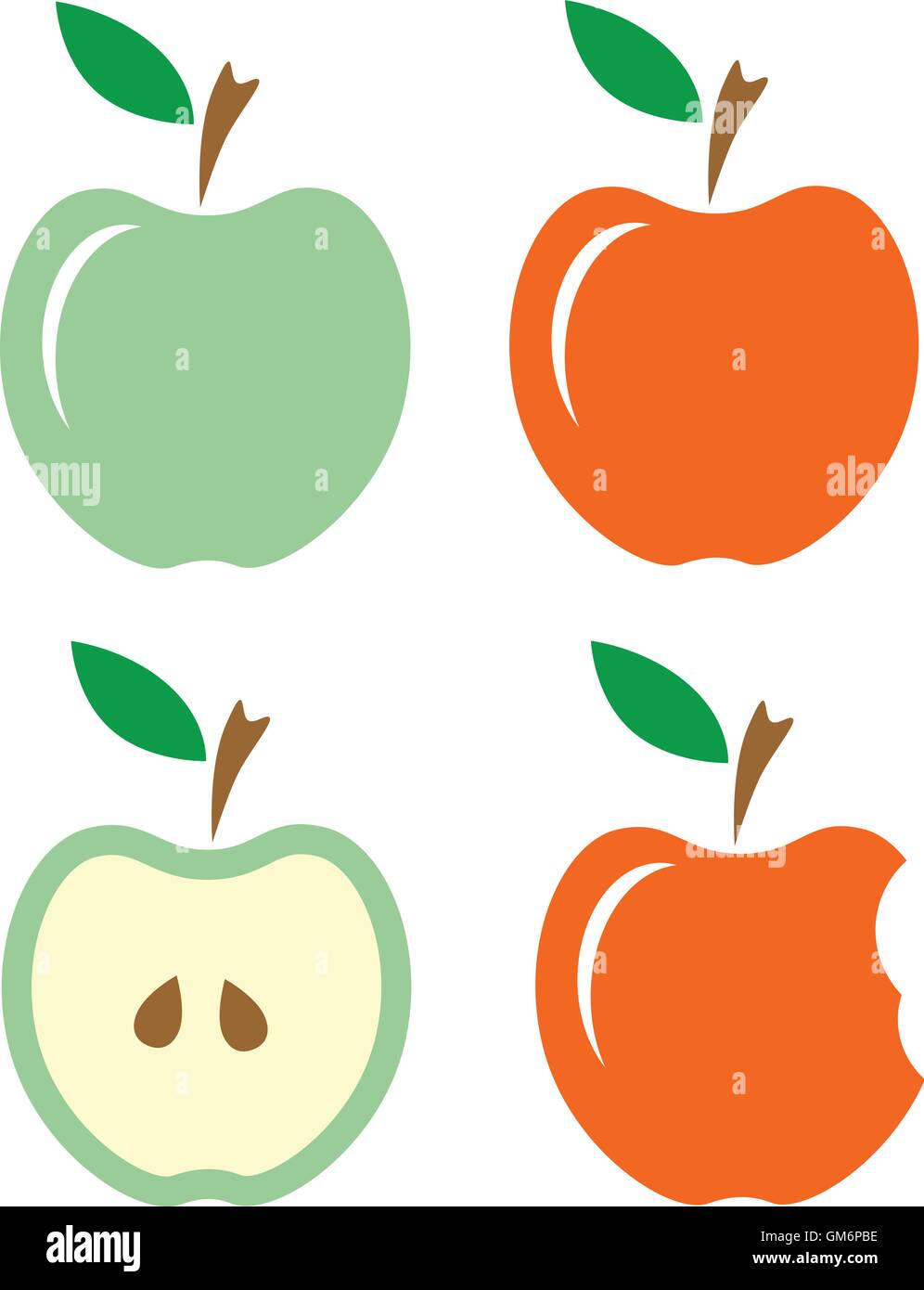 Apple core sign Stock Vector Images - Alamy
