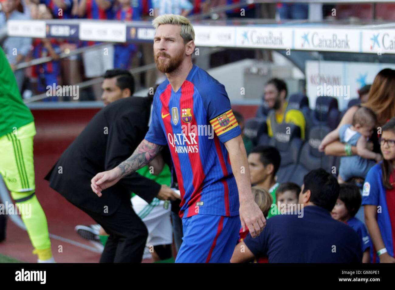 08/20/2016. Camp Nou, Barcelona, Spain. Lionel Messi in action during ...