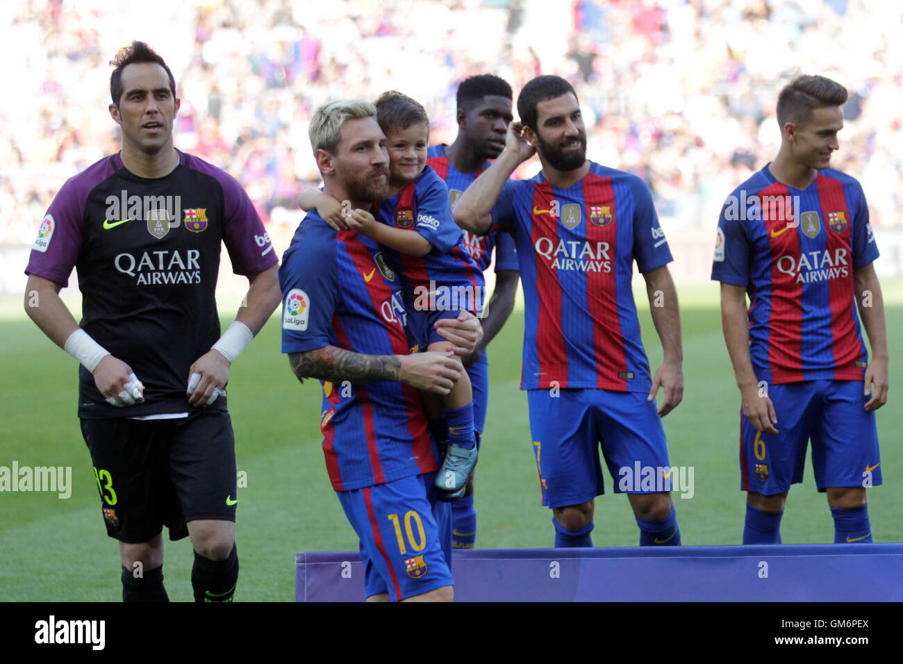 08/20/2016. Camp Nou, Barcelona, Spain. Lionel Messi in action during ...
