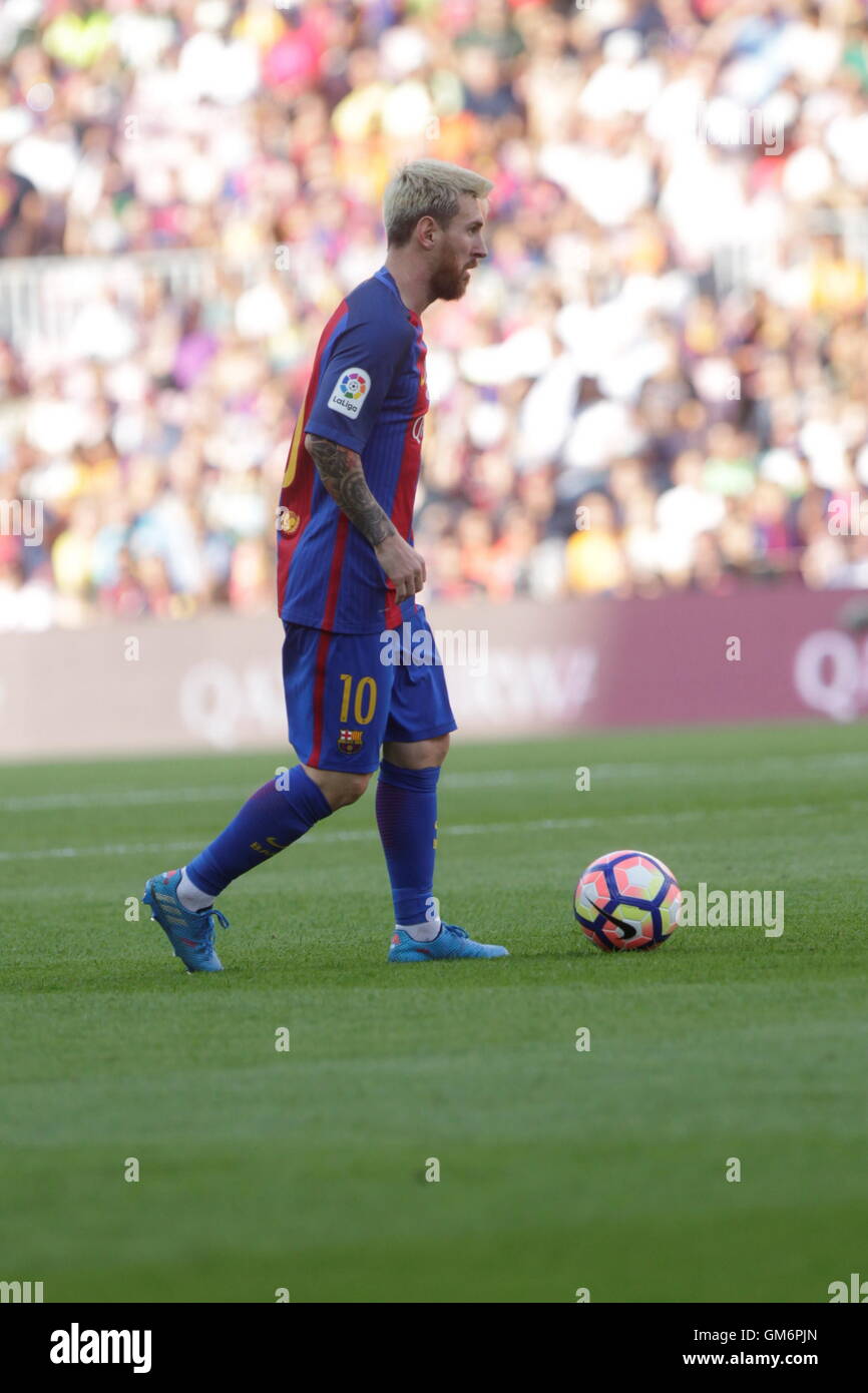 08/20/2016. Camp Nou, Barcelona, Spain. Lionel Messi in action during ...