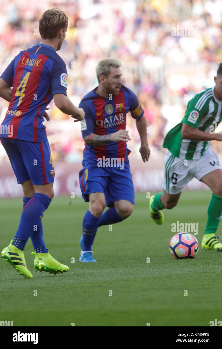 08/20/2016. Camp Nou, Barcelona, Spain. Lionel Messi in action during ...
