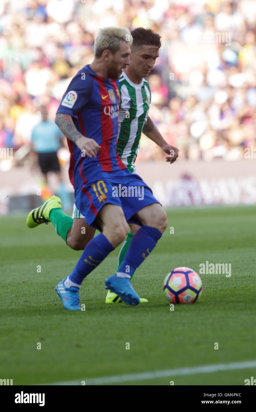 08/20/2016. Camp Nou, Barcelona, Spain. Lionel Messi in action during ...
