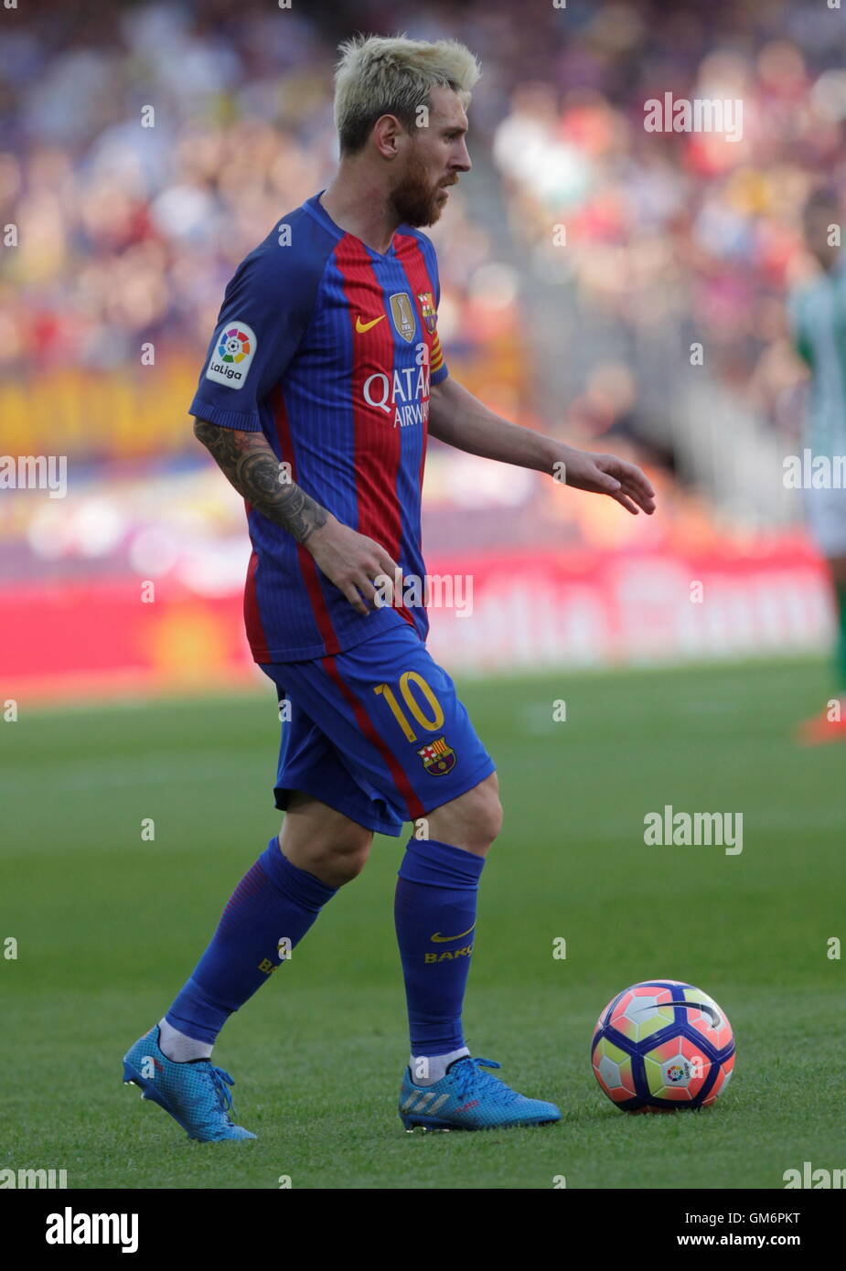08/20/2016. Camp Nou, Barcelona, Spain. Lionel Messi in action during ...