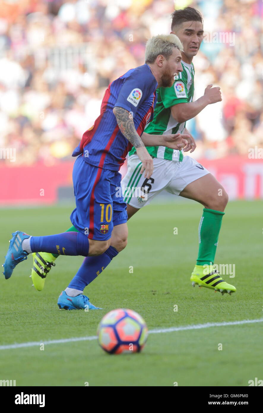 08/20/2016. Camp Nou, Barcelona, Spain. Lionel Messi in action during ...