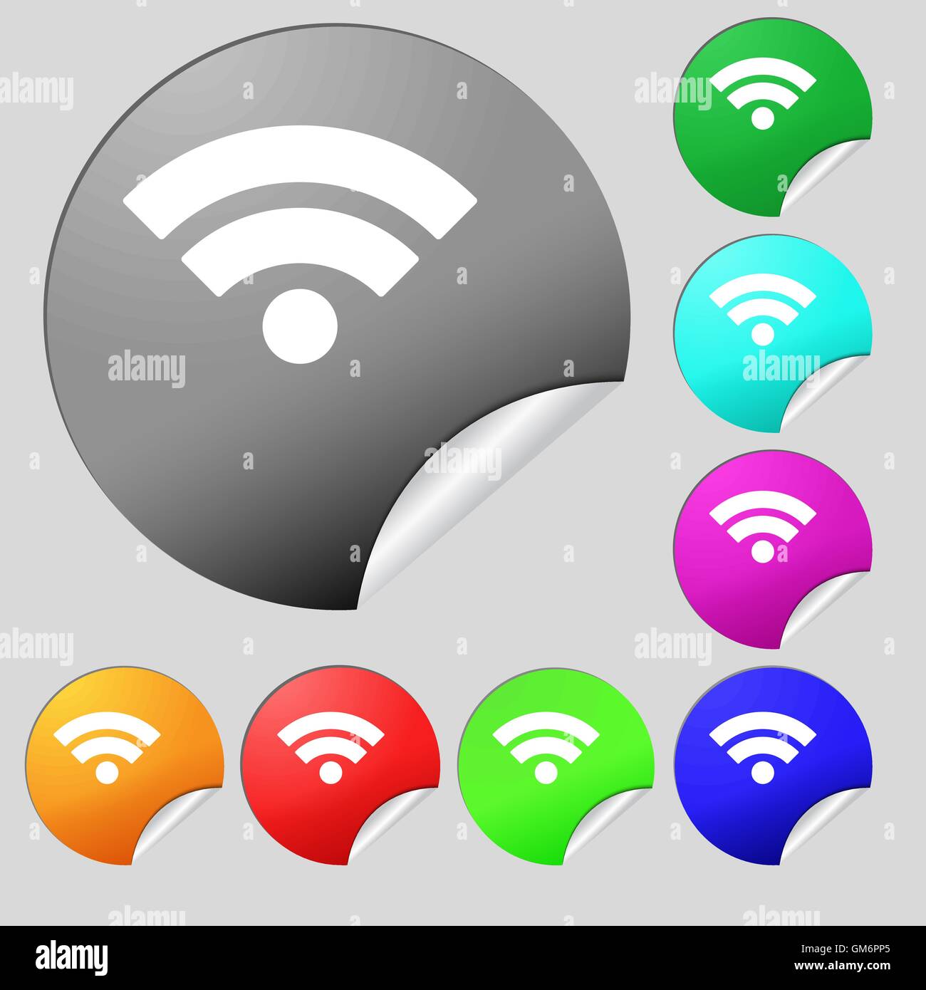 Wifi stickers Stock Vector Images - Alamy