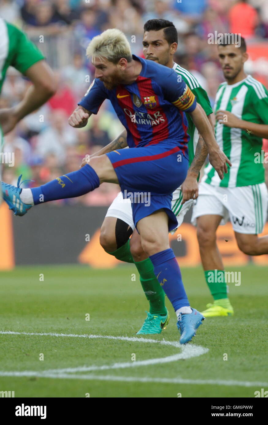 08/20/2016. Camp Nou, Barcelona, Spain. Lionel Messi goal in the match ...