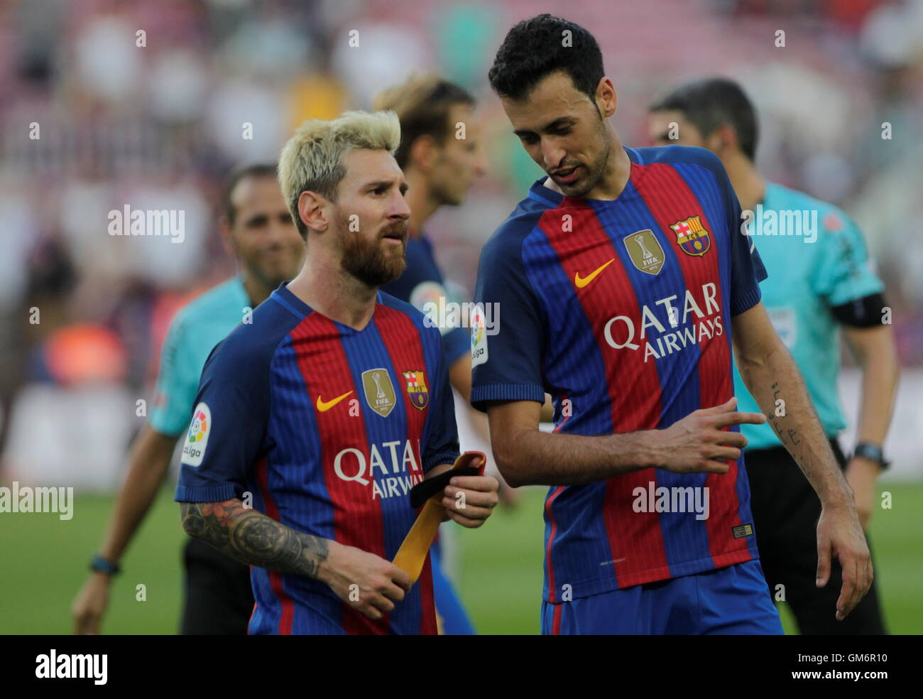 08/20/2016. Camp Nou, Barcelona, Spain. Lionel Messi in action during ...