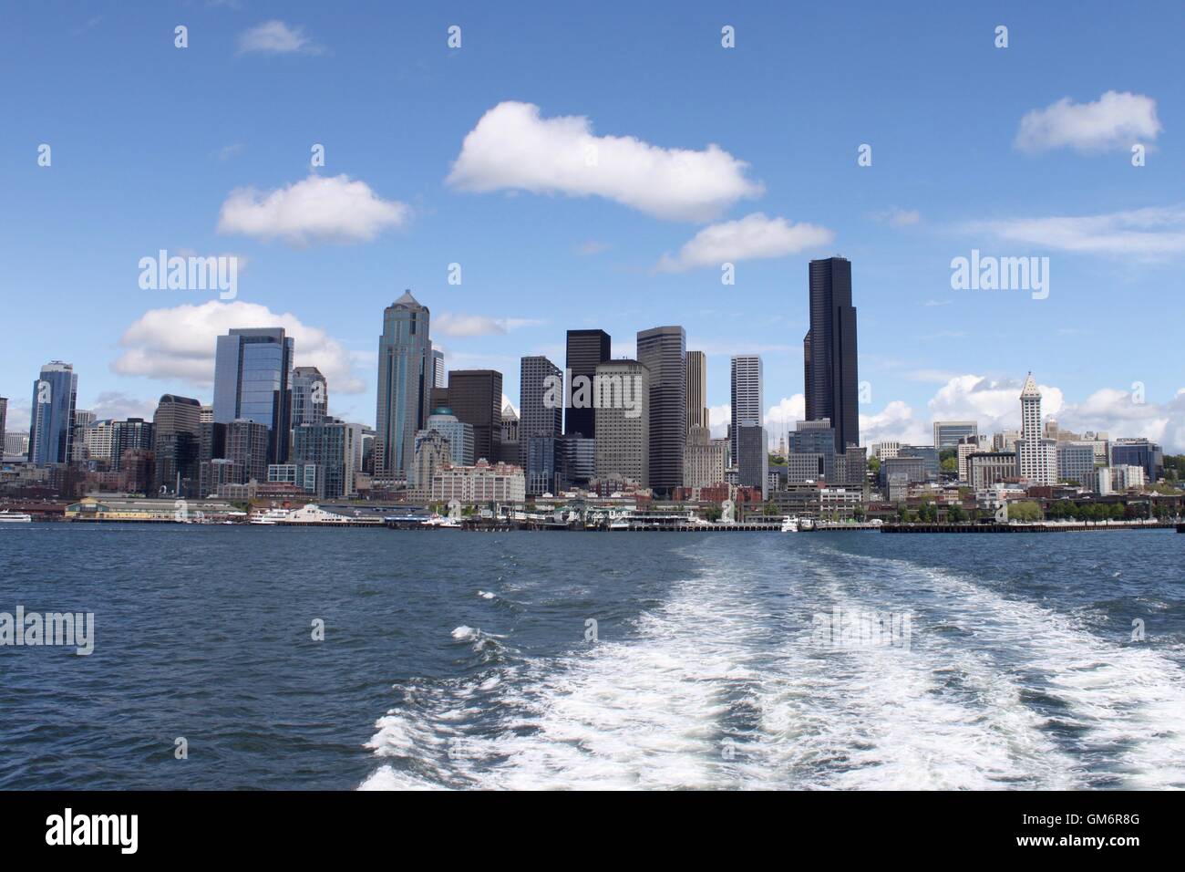 Seattle Skyline from boat Stock Photo - Alamy