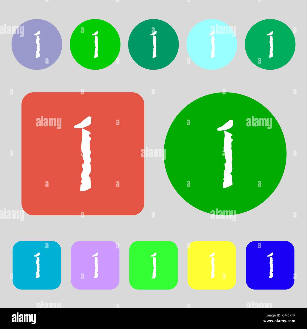 Number 1 buttons hi-res stock photography and images - Alamy