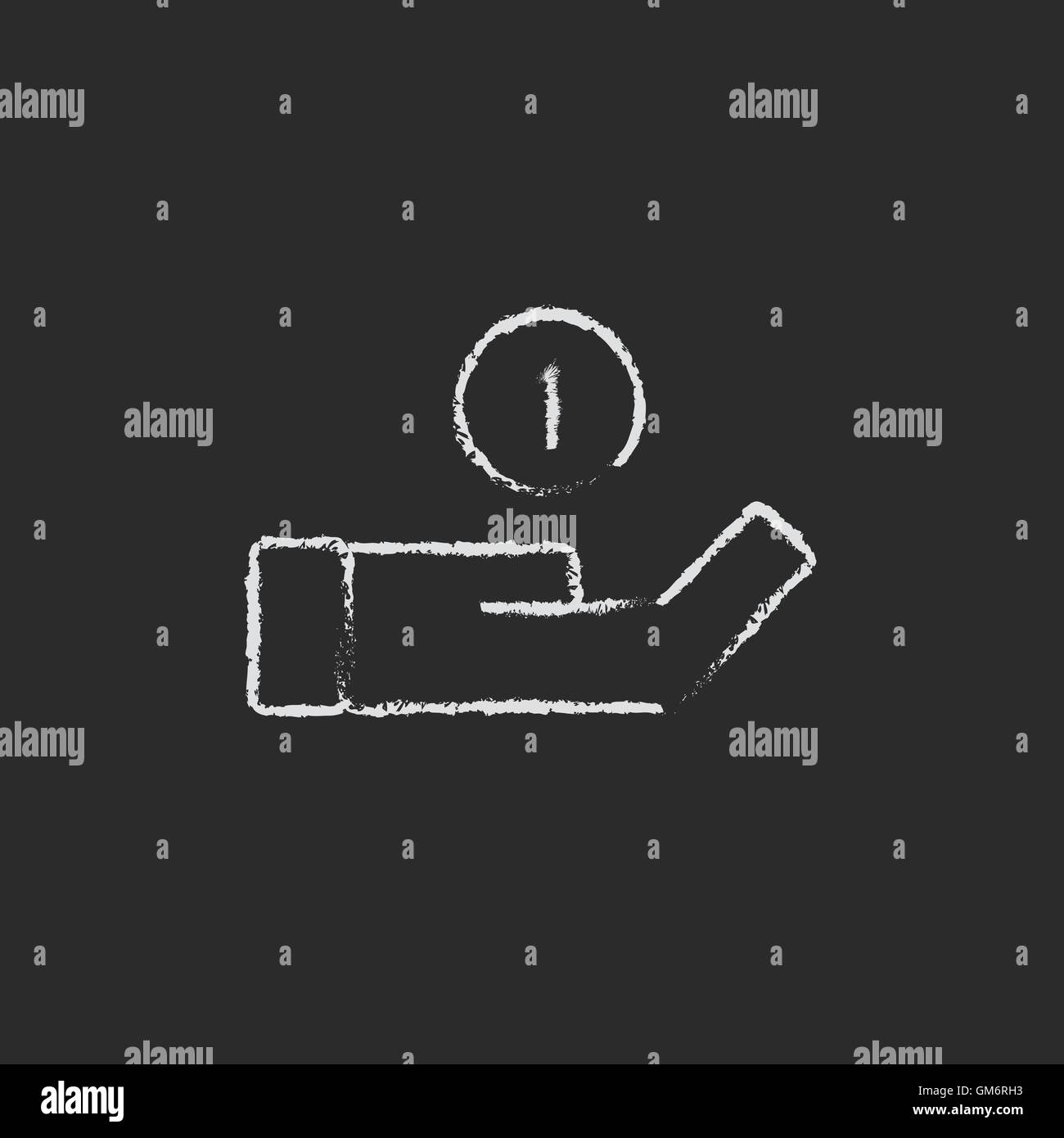 Coin hand money icon Stock Vector Images - Alamy