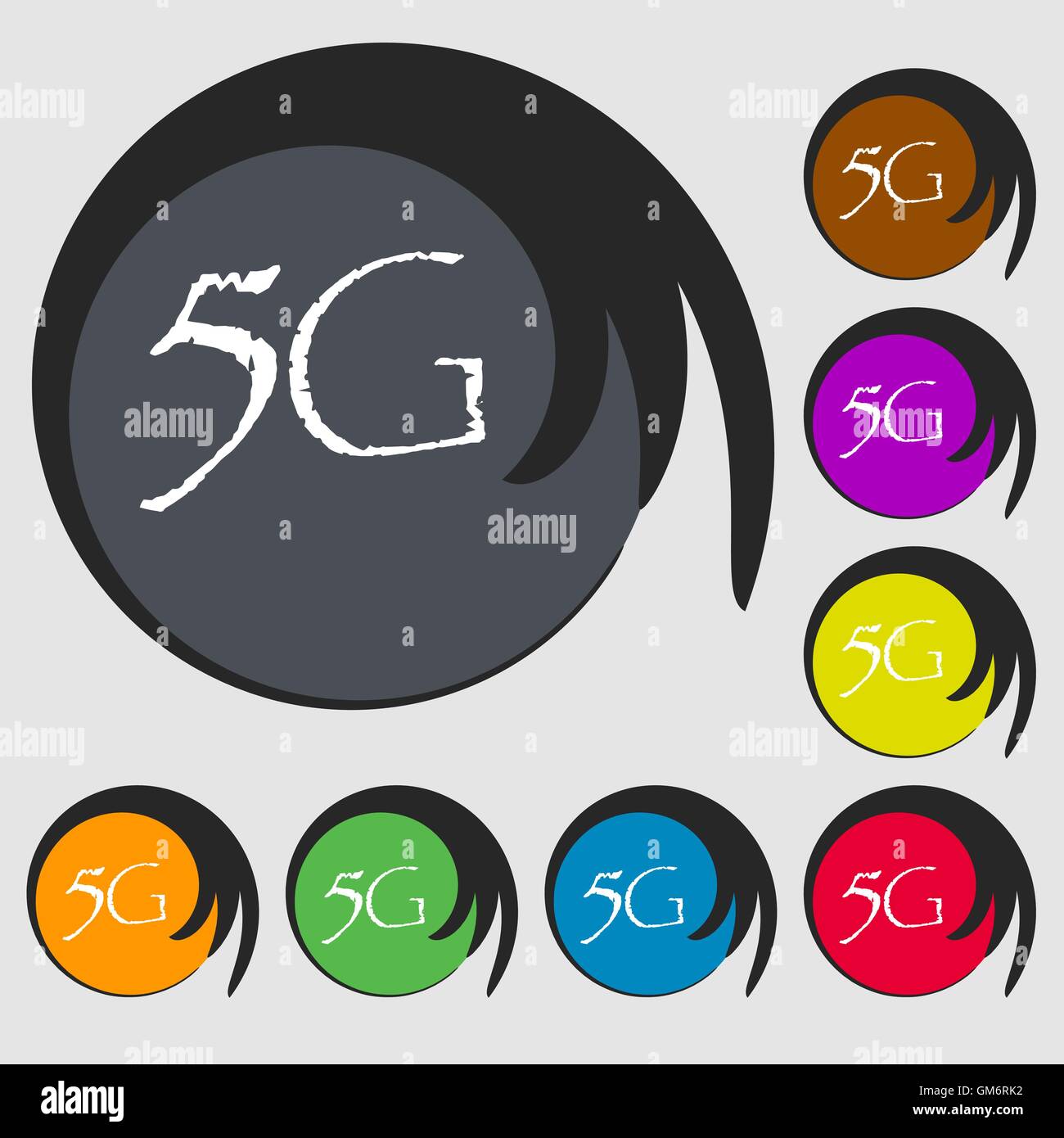 5G sign icon. Mobile telecommunications technology symbol. Symbols on ...