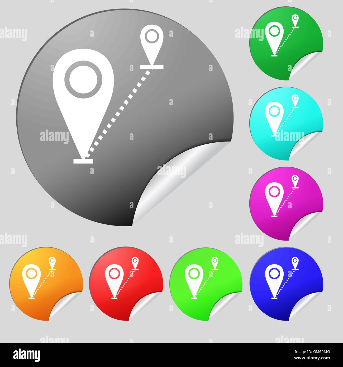 Multi colored pin map hi-res stock photography and images - Alamy