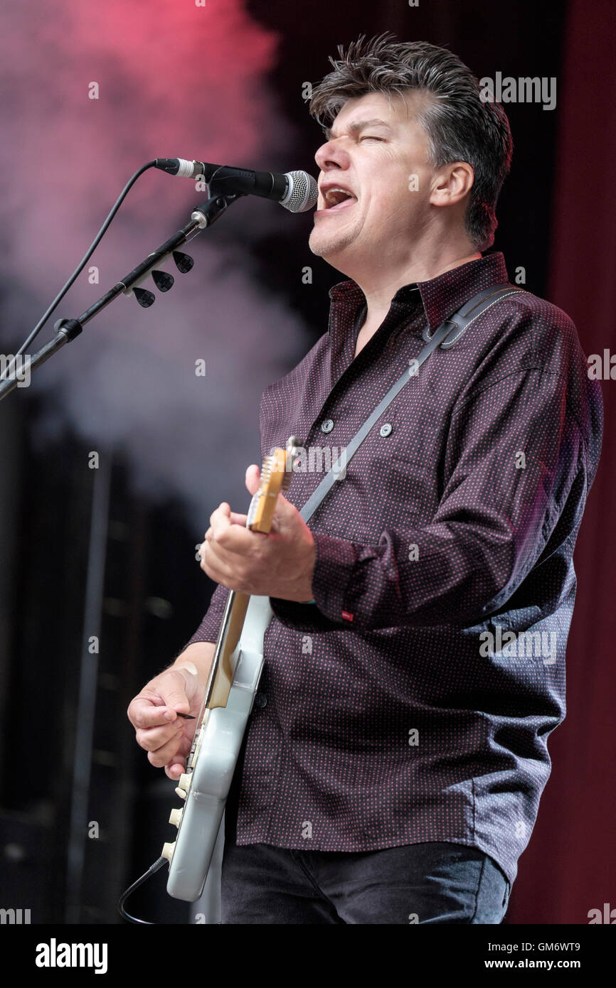 Dr Robert of the Blow Monkeys performing at Weyfest, Farnham, Surrey ...