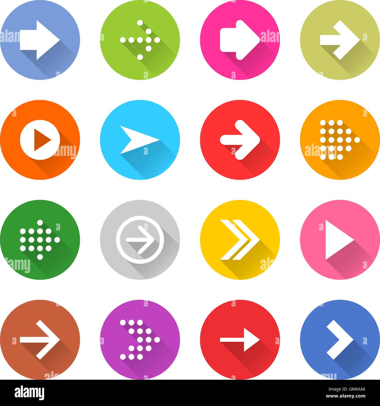 App ui arrow color Cut Out Stock Images & Pictures - Alamy
