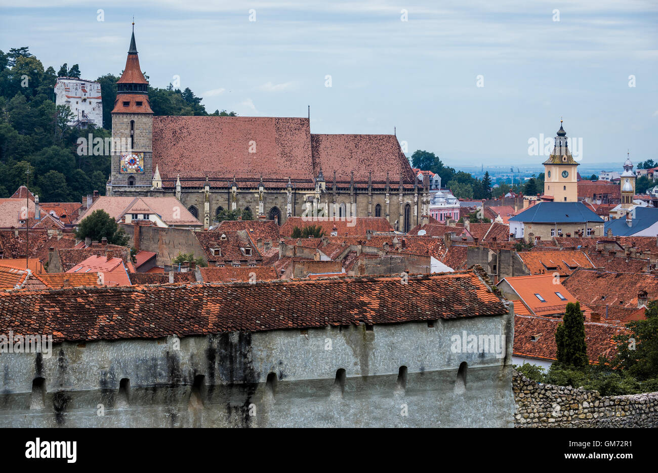 Gothic style Black Church in Brasov city in Romania Stock Photo - Alamy