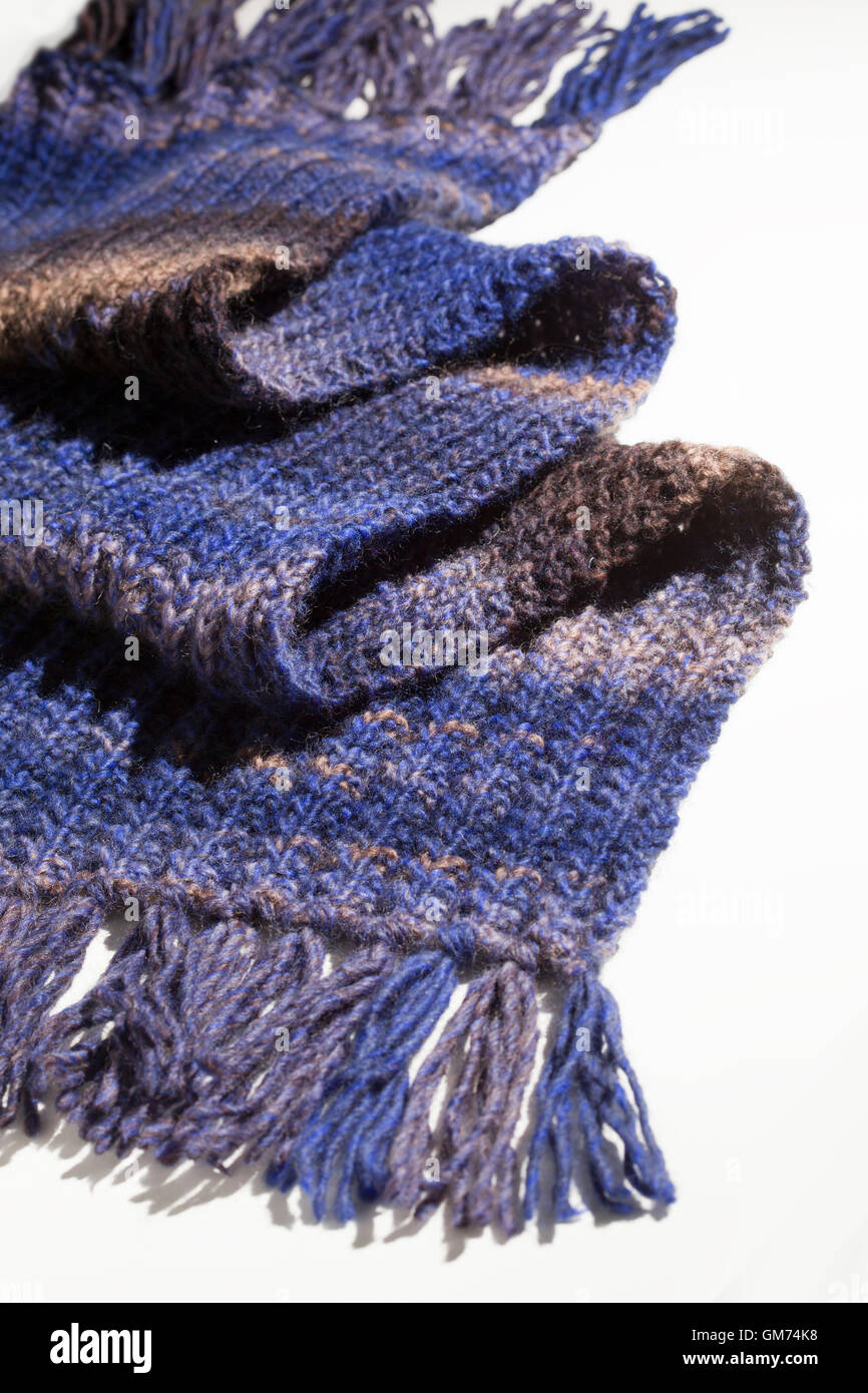 woolen scarf on white background highly detailed Stock Photo - Alamy