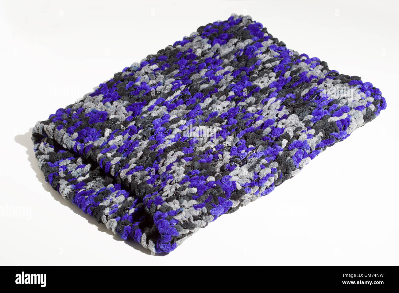 woolen scarf on white background highly detailed Stock Photo - Alamy