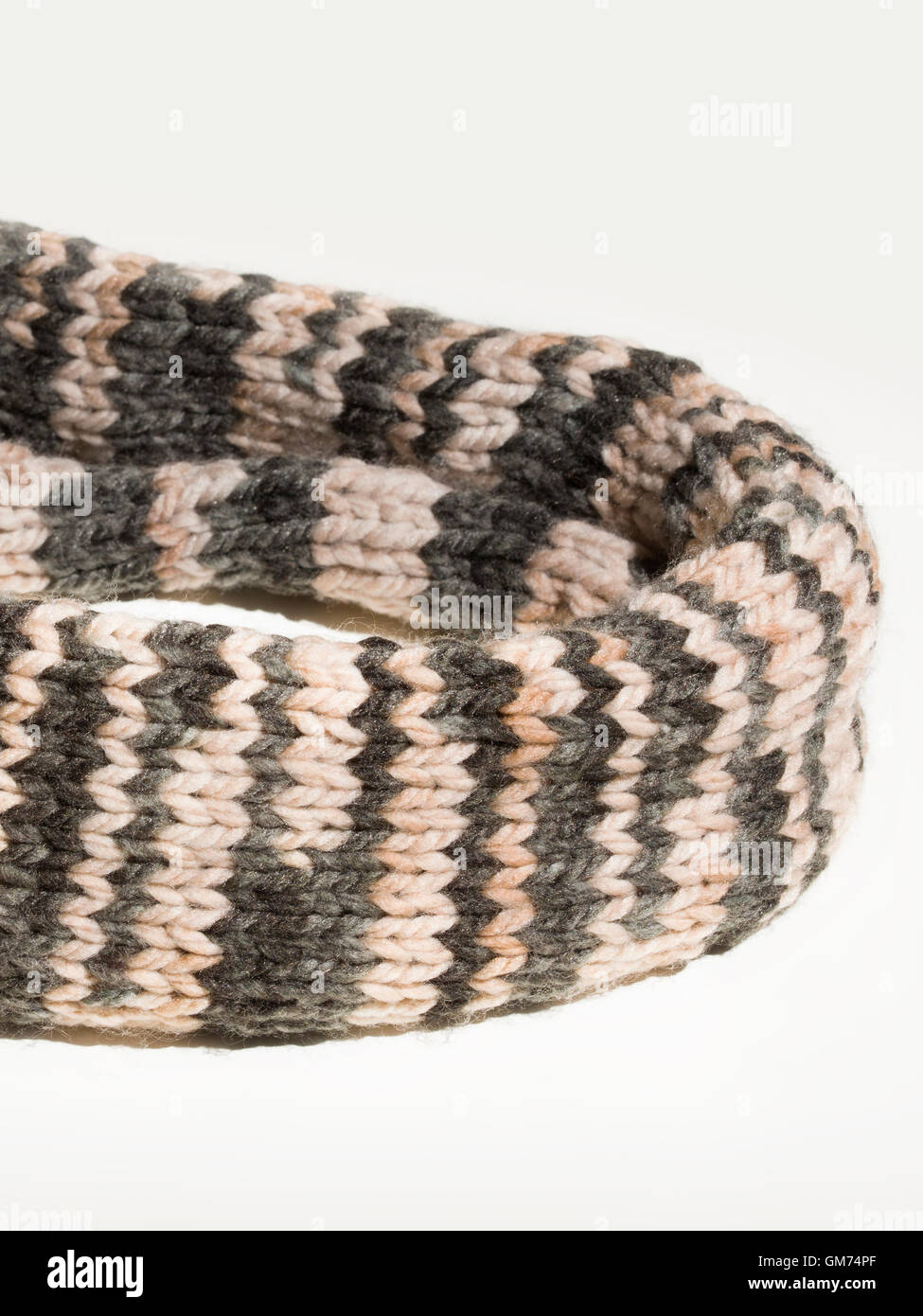 woolen scarf on white background highly detailed Stock Photo - Alamy