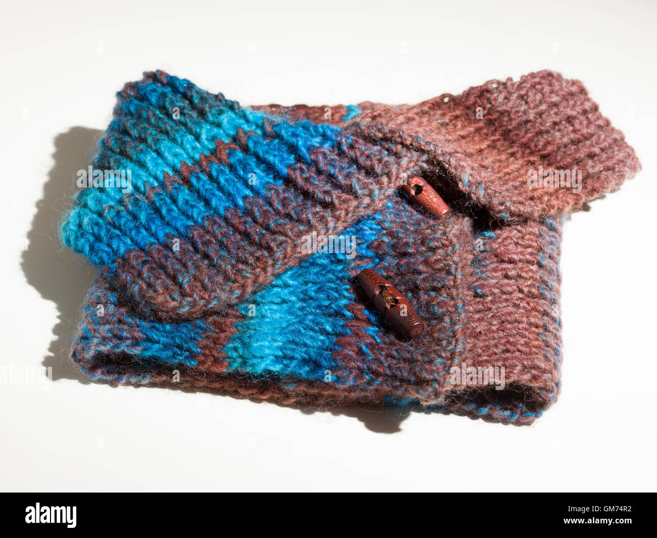 woolen scarf on white background highly detailed Stock Photo - Alamy