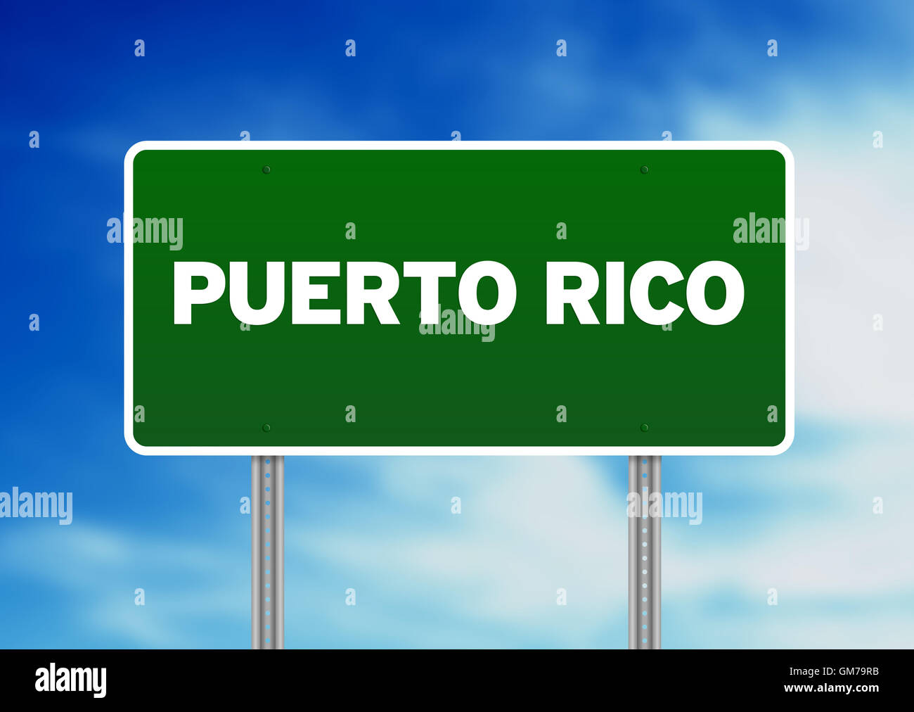 Puerto Rico Highway Sign Stock Photo - Alamy