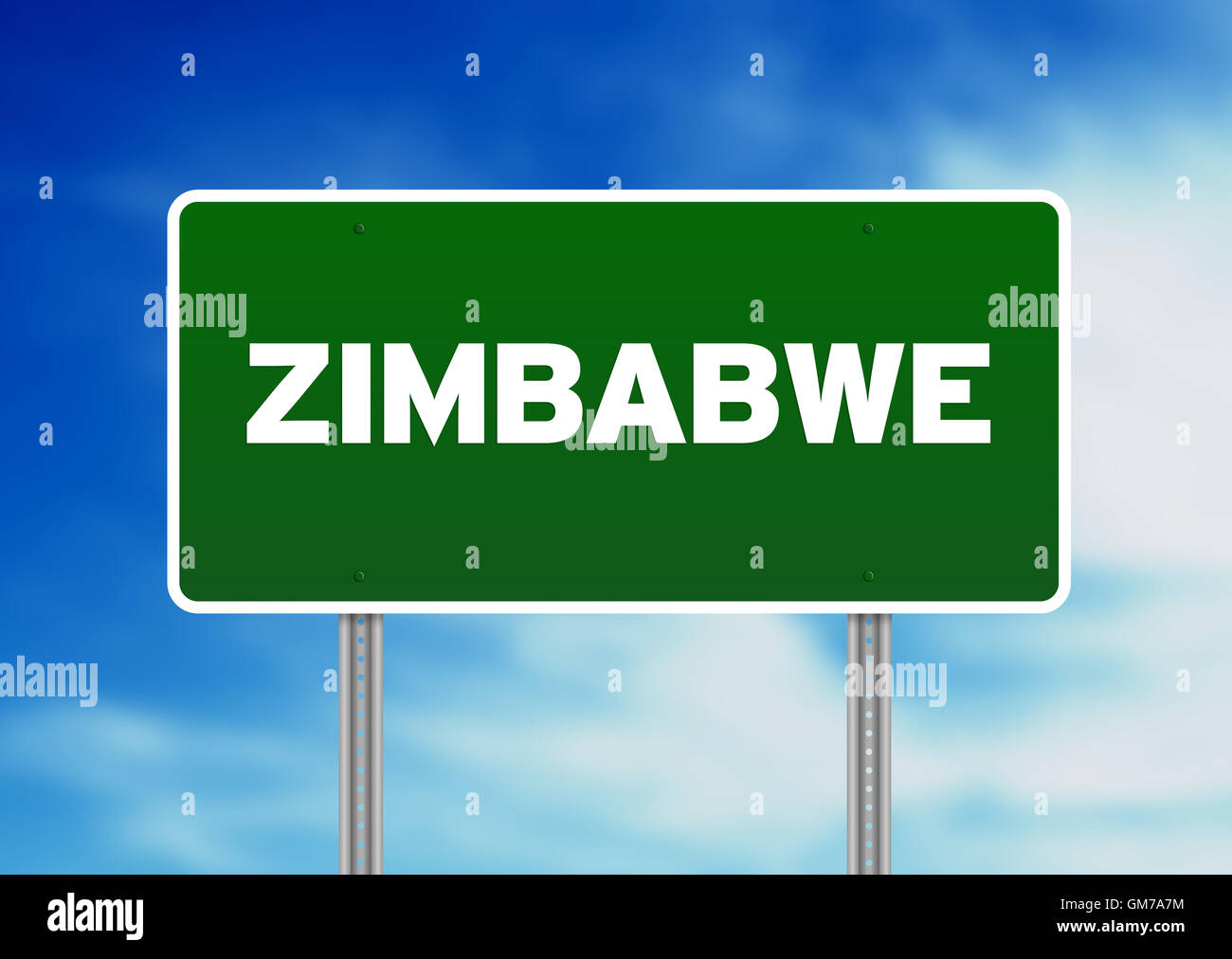 Zimbabwe Highway Sign Stock Photo - Alamy