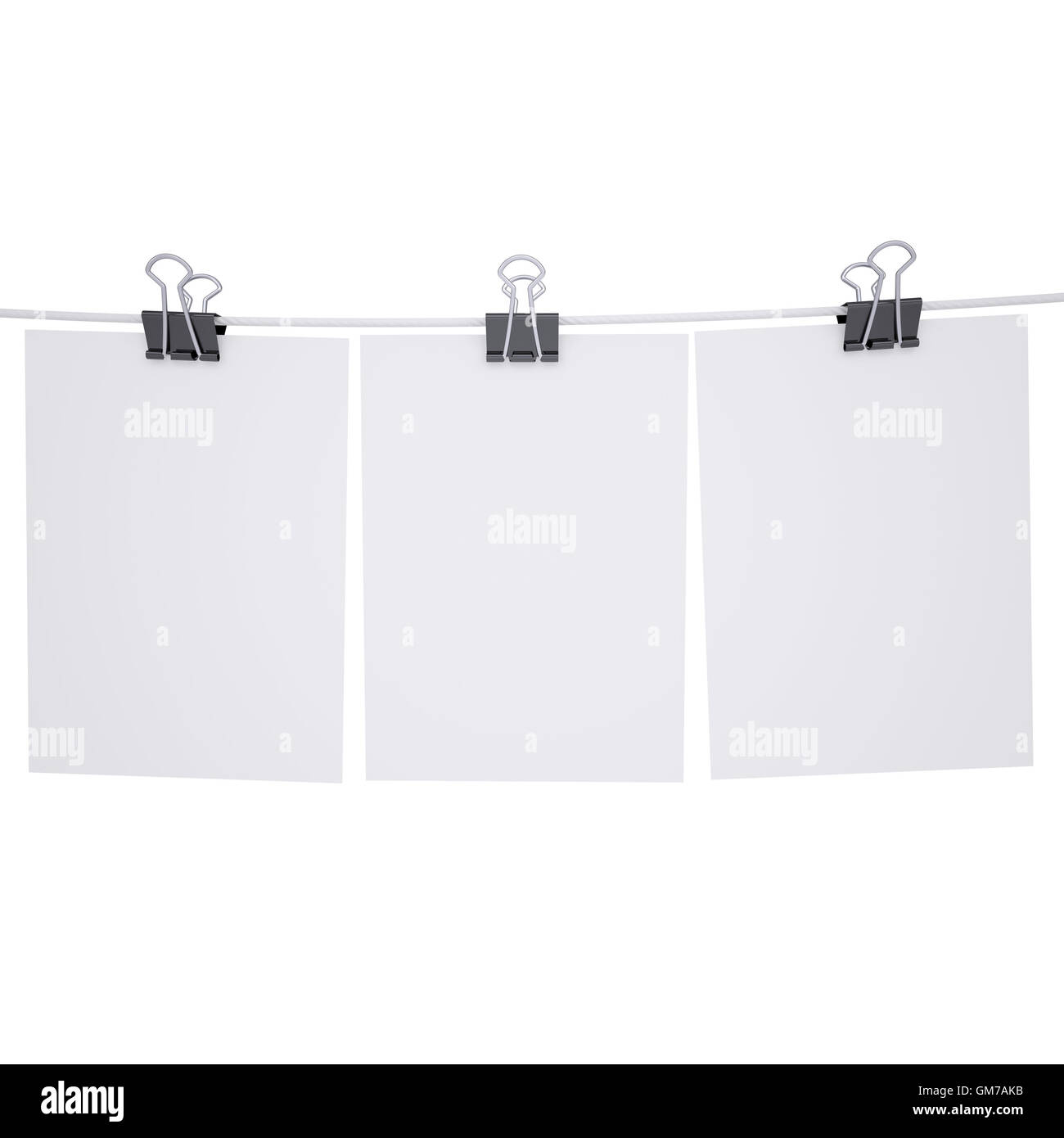 Binder paper with a rope Stock Photo - Alamy