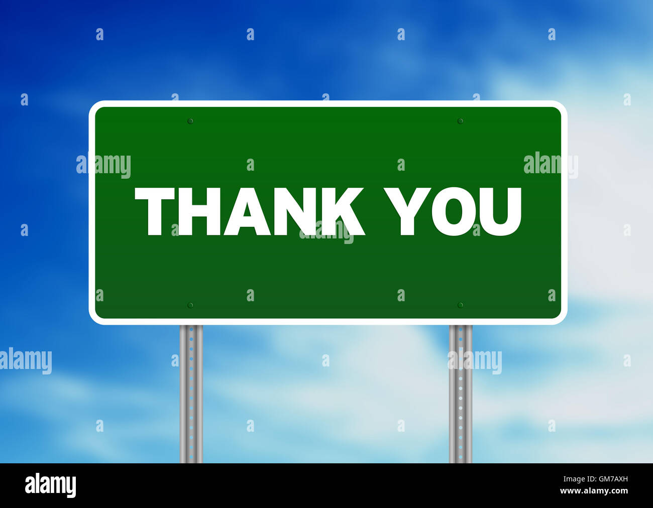 Thank You Highway Sign Stock Photo - Alamy