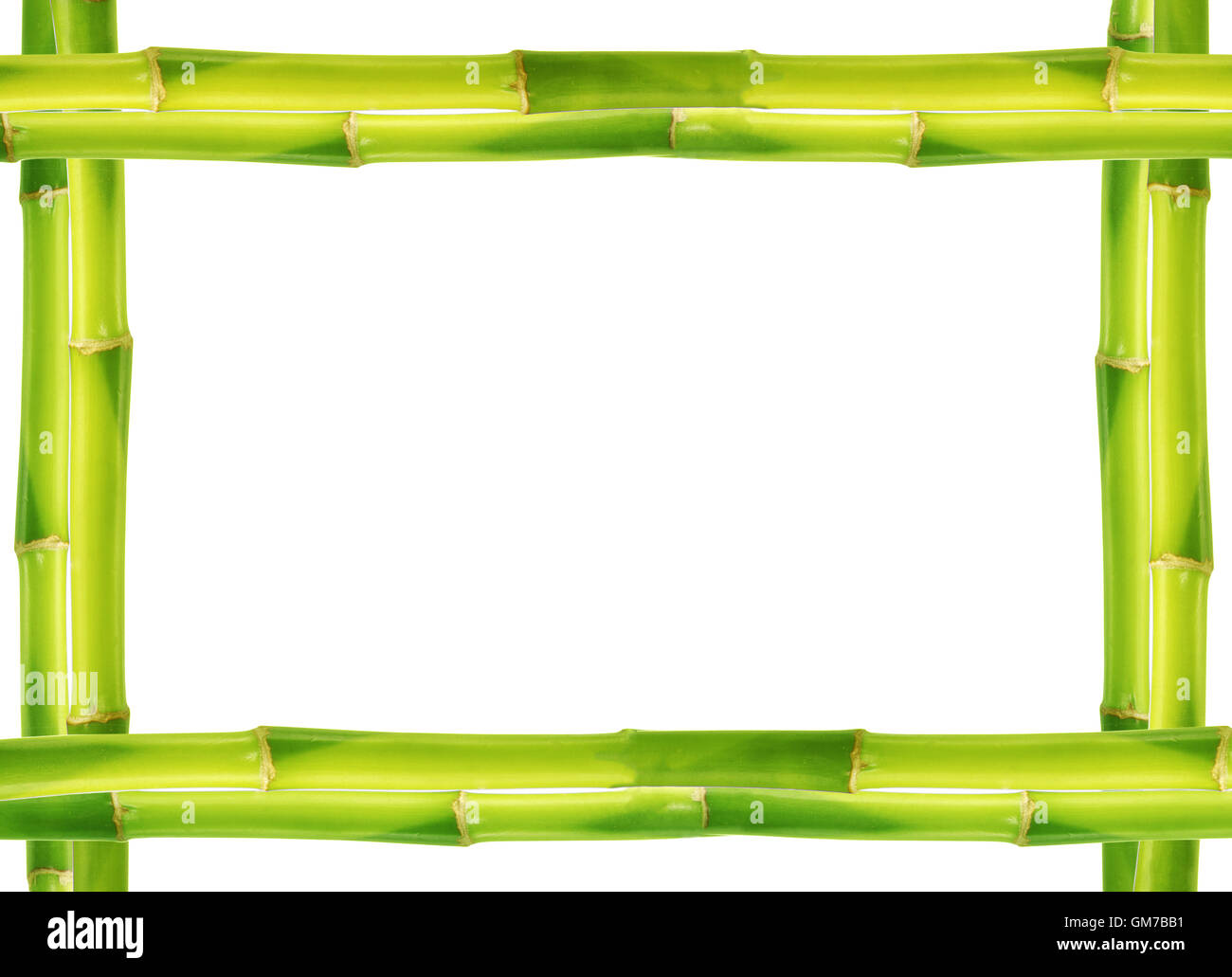 Bamboo frame made of stems Stock Photo - Alamy