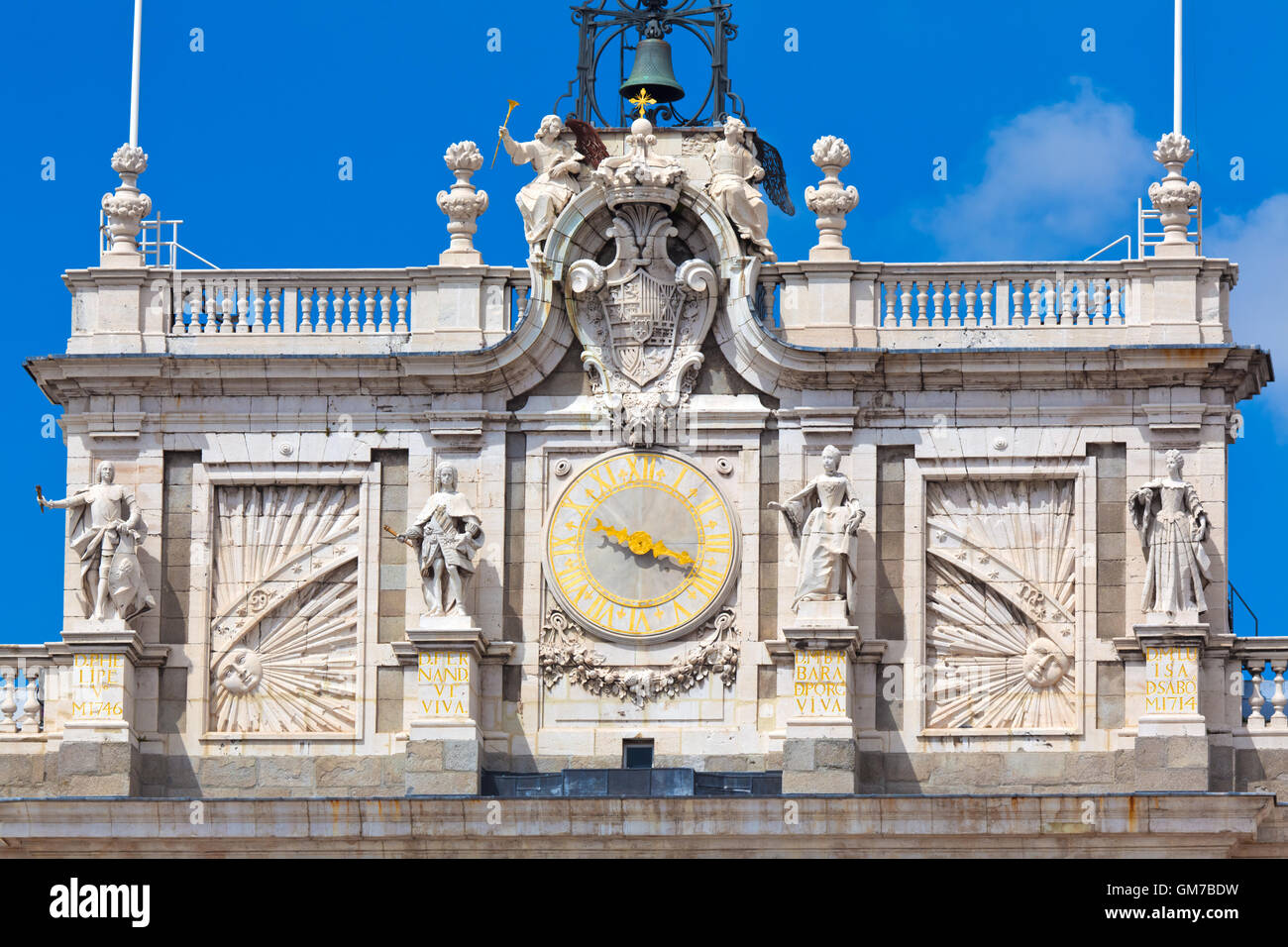 Royal palace madrid clock hi-res stock photography and images - Alamy