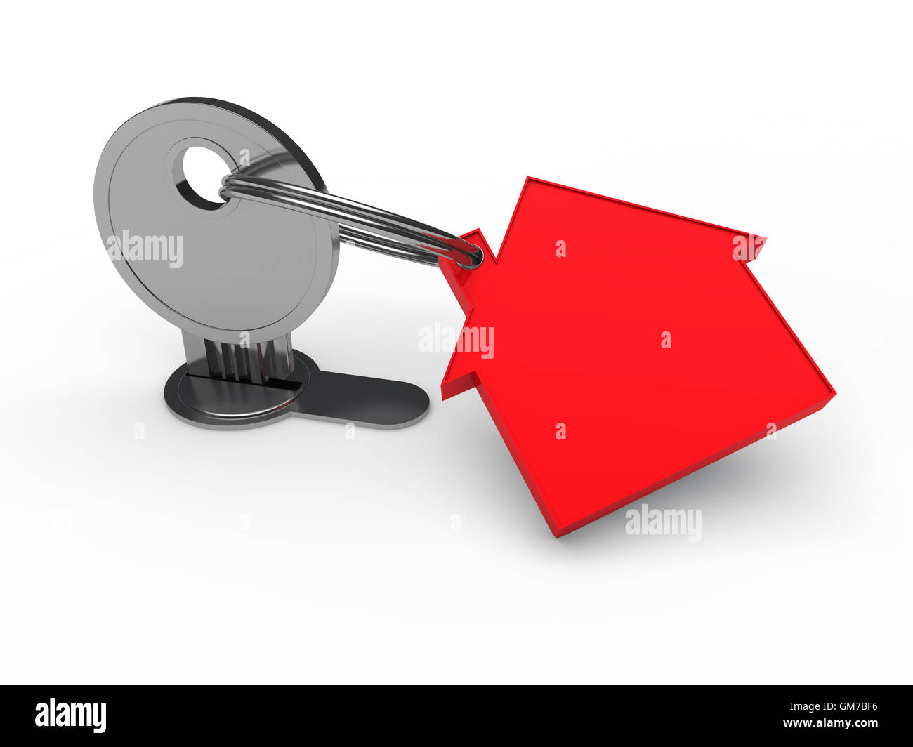 3d key red house Stock Photo - Alamy