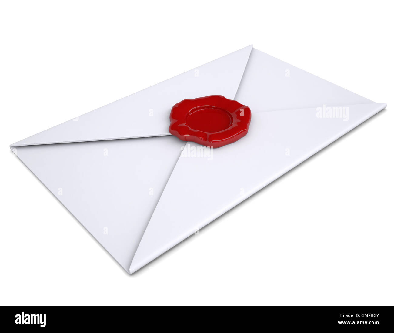 White envelope with a red seal Stock Photo - Alamy