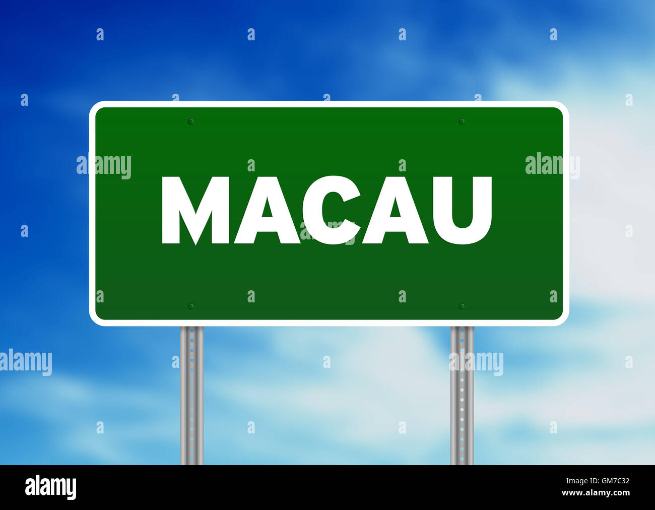 Macau Highway Sign Stock Photo - Alamy